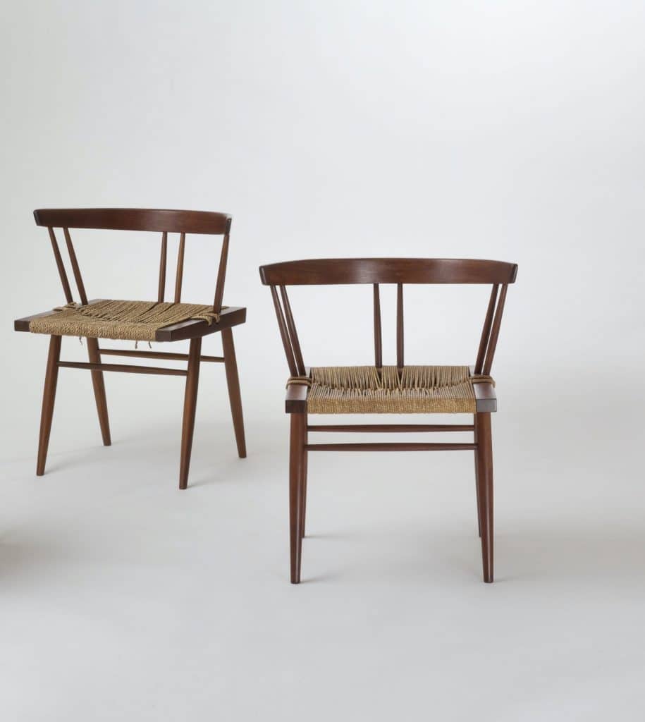 A pair of Grass-Seated chairs | WA Design Gallery
